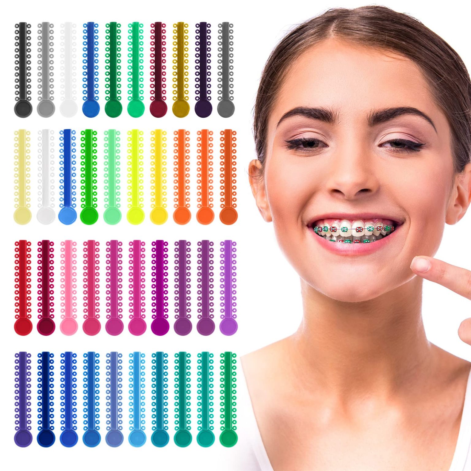 TecnoDentic - Ligaduras Elásticas de Colores para Brackets